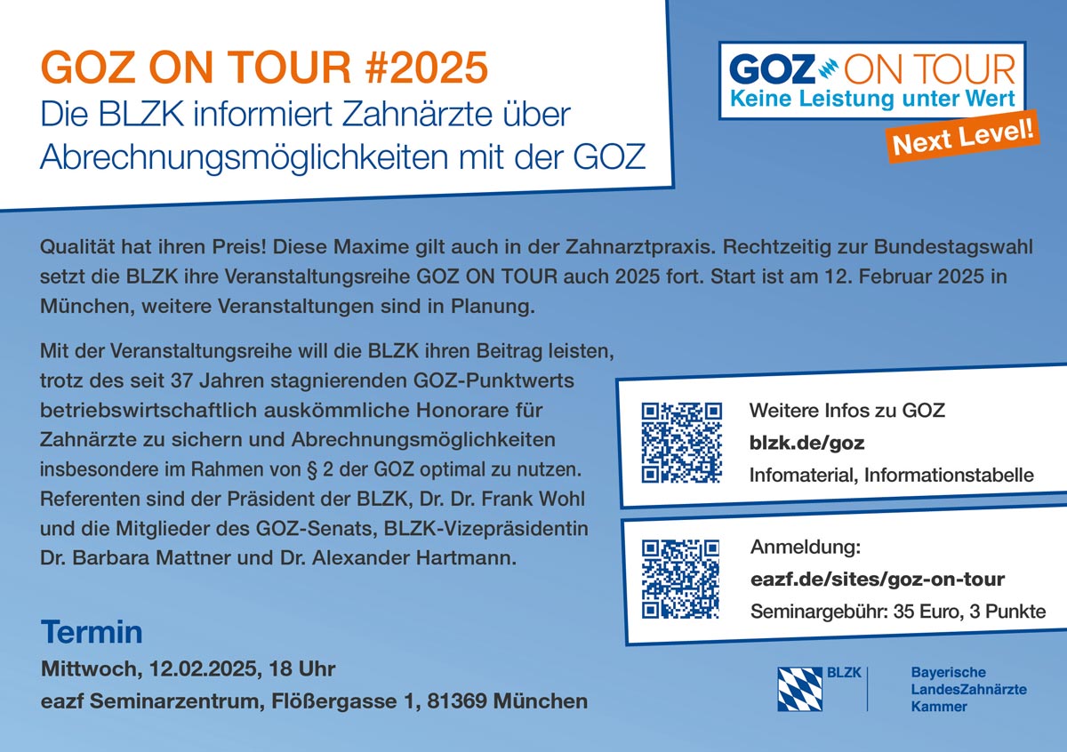 GOZ – die Optionen der Gebührenordnung kennen | Bayerische ...